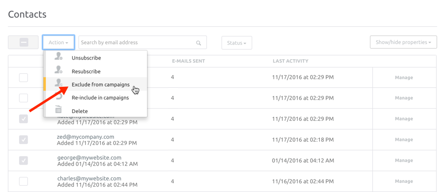 Campaign Exclusion List – Mailjet Help Center