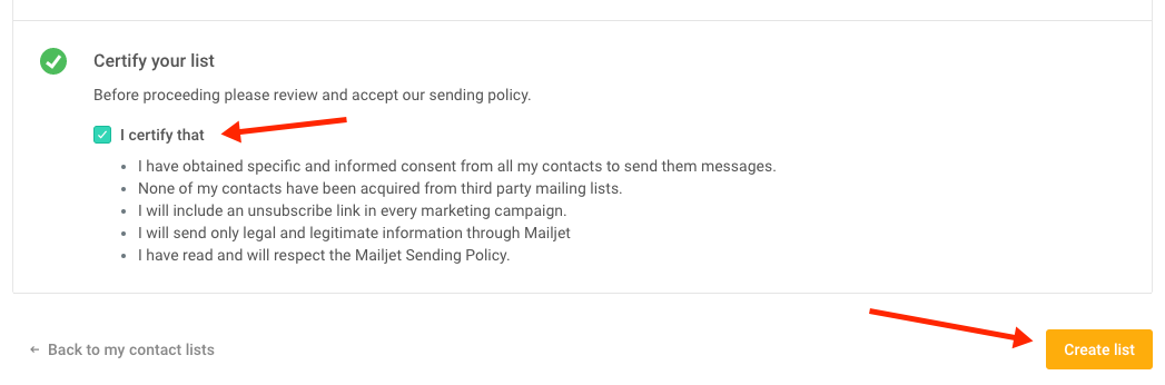 Managing your contact lists – Mailjet Help Center