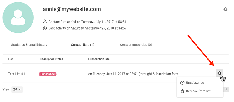 Managing your contact lists – Mailjet Help Center