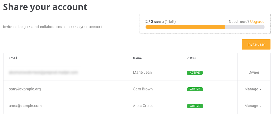 Account Sharing – Mailjet Help Center