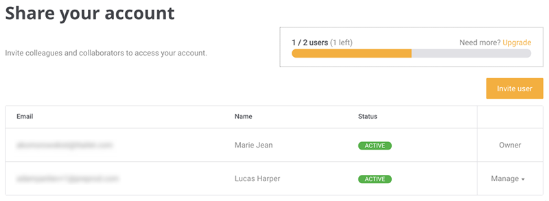 Account Sharing – Mailjet Help Center