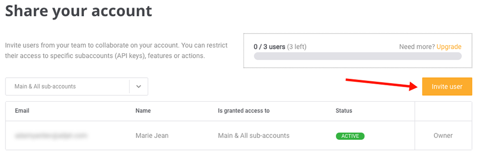 Account Sharing – Mailjet Help Center